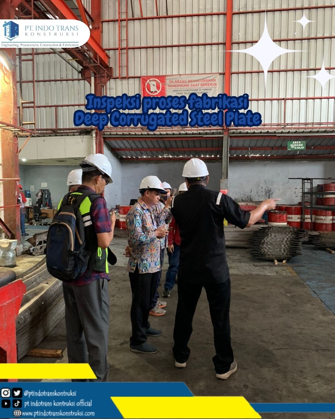 Inspeksi proses fabrikasi Deep Corrugated Steel Plate